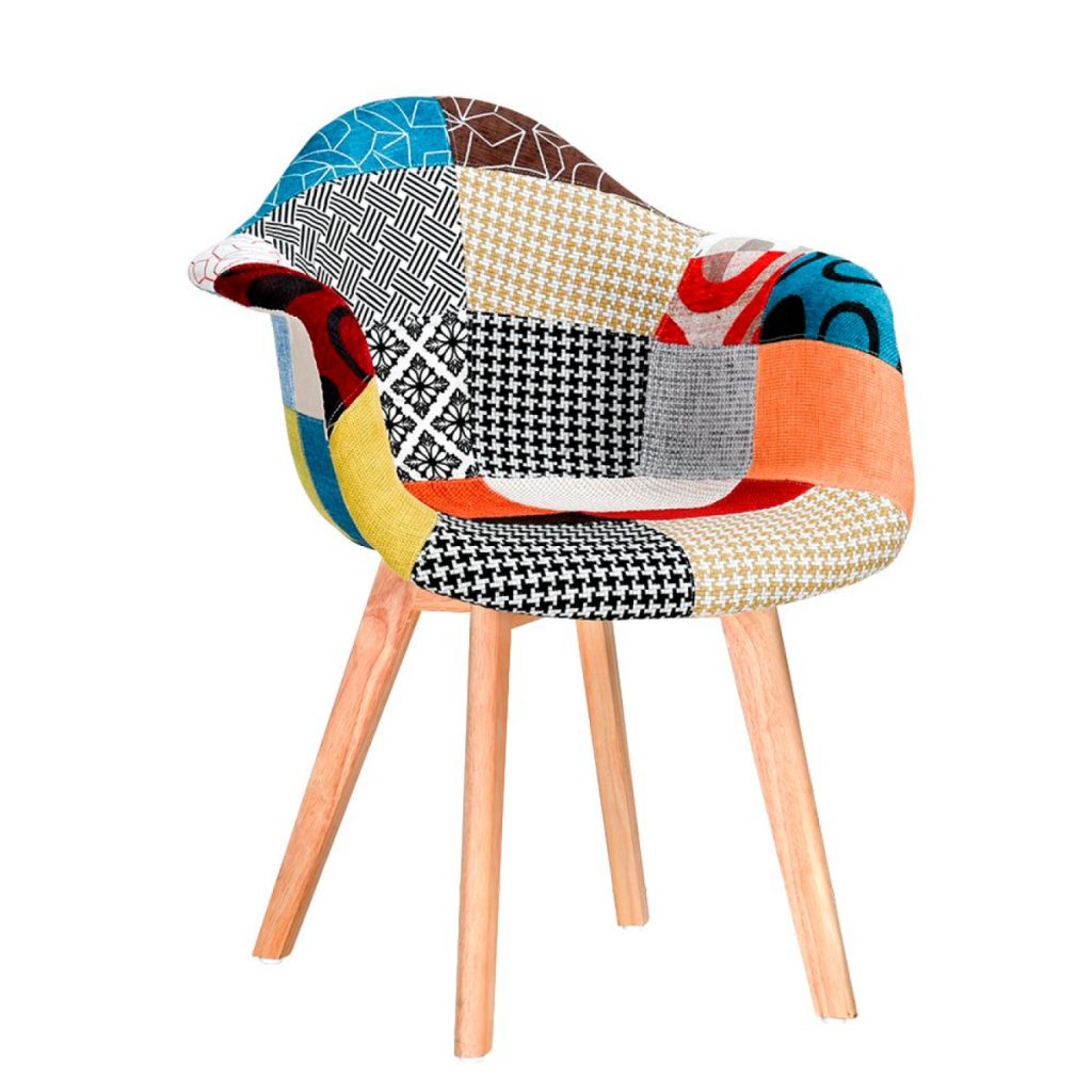 Butaca Eames Patchwork Wood – Sillas In